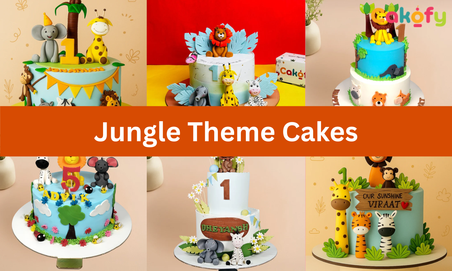 Buy Jungle Theme Cake Online | Jungle Cake Under 1000 | Cakofy