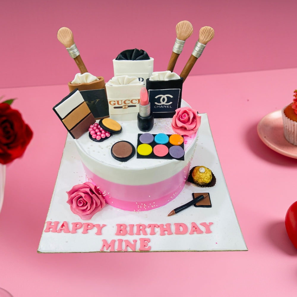 Buy Makeup Cake Online | Makeup Theme Designer Cakes | Free Delivery ...