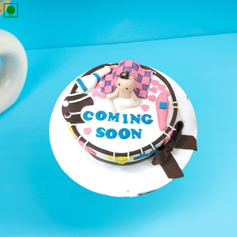 Baby Shower Coming Soon Cake - Gurgaon & Delhi NCR | Cakofy
