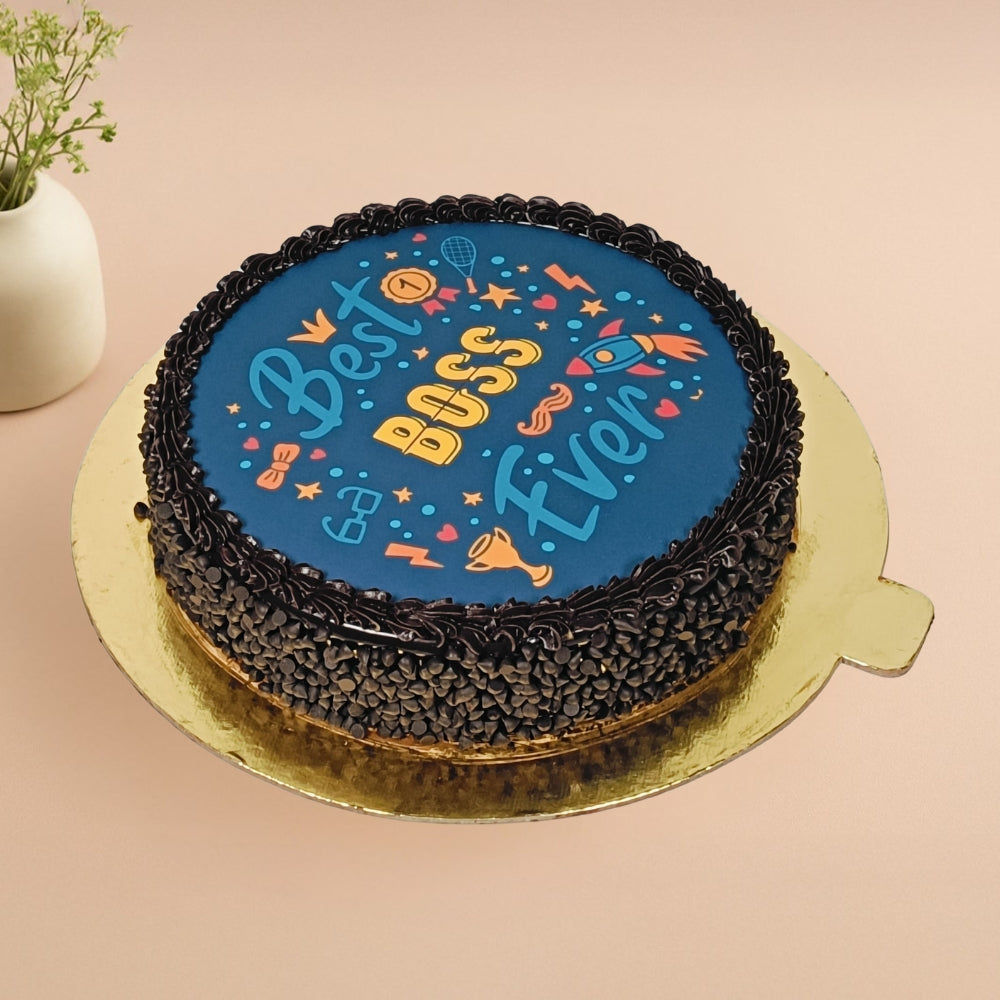 Best Boss Ever Choco Chips Cake - Gurgaon & Delhi NCR | Cakofy
