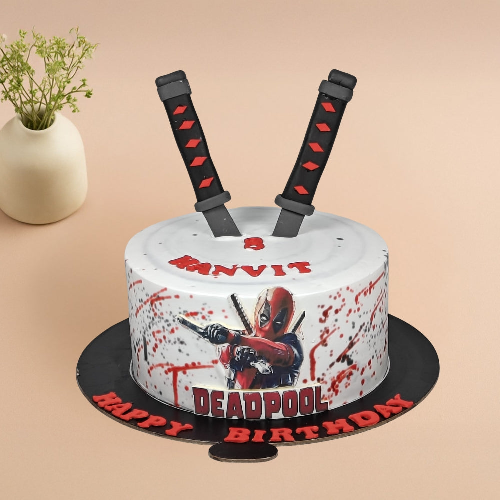 Deadpool Theme Cake – Cakofy
