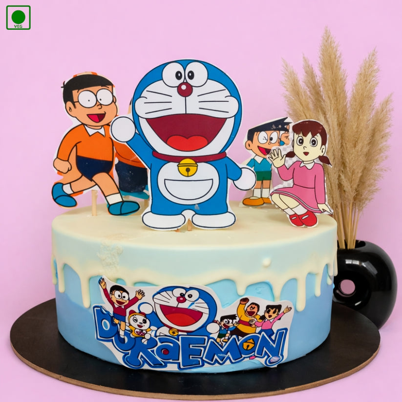 Doraemon Drip Cake - Gurgaon & Delhi NCR | Cakofy