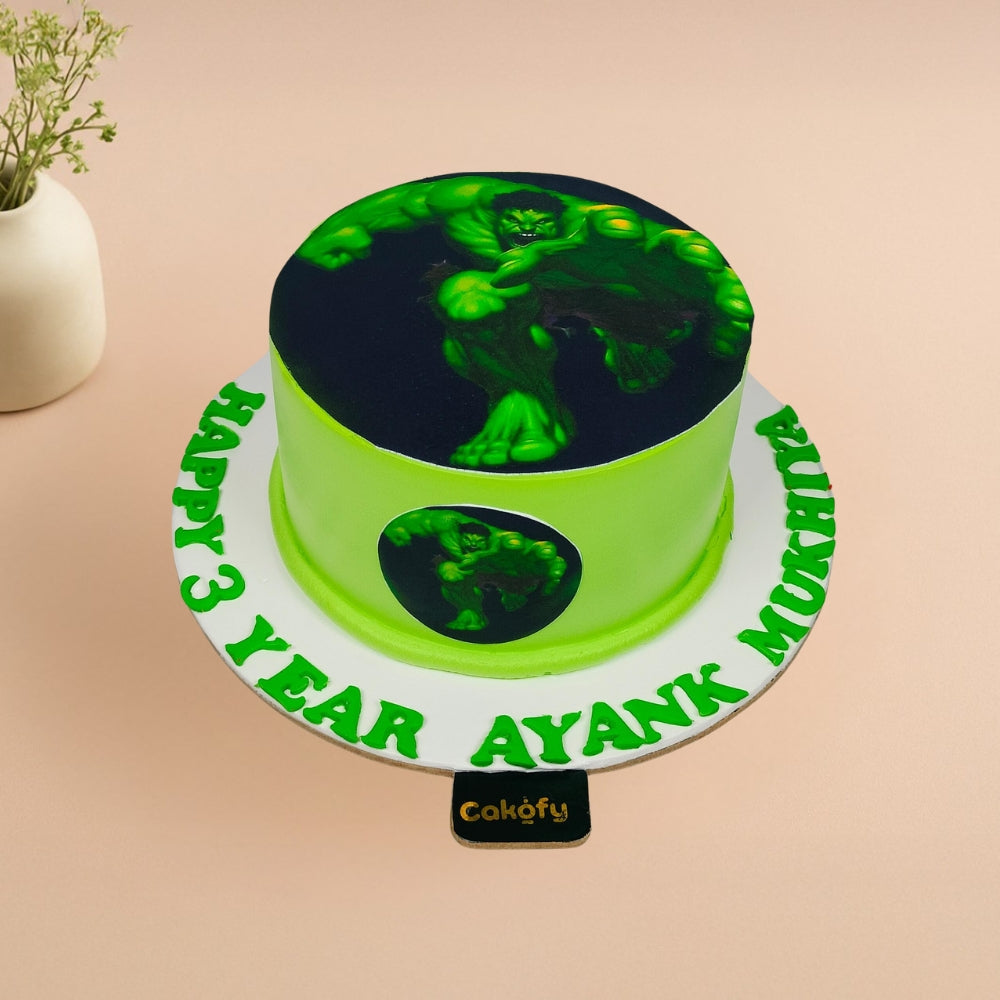 Hulk Green Theme Cake - Gurgaon & Delhi NCR | Cakofy