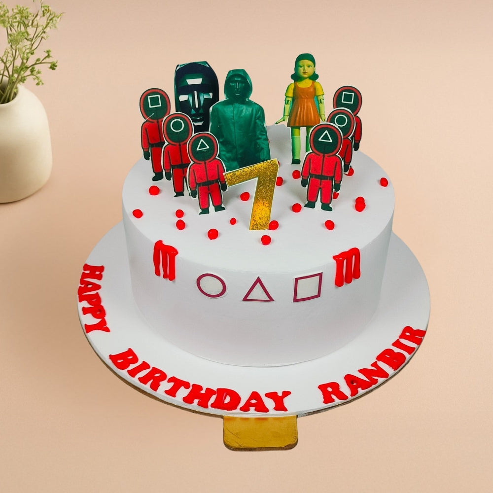 The Front Man Squid Game Theme Cake– Gurgaon & Delhi NCR | Cakofy