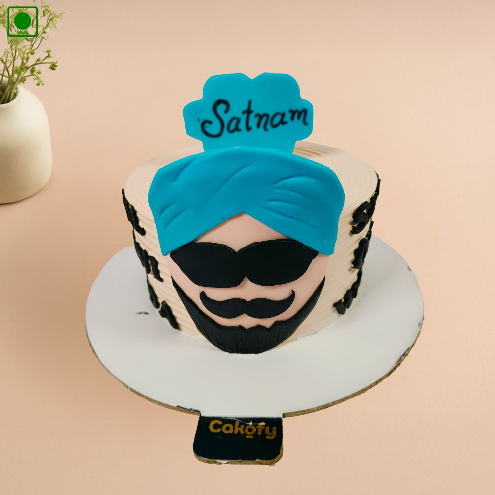 Turban Gentleman Theme Cake - Gurgaon & Delhi NCR | Cakofy